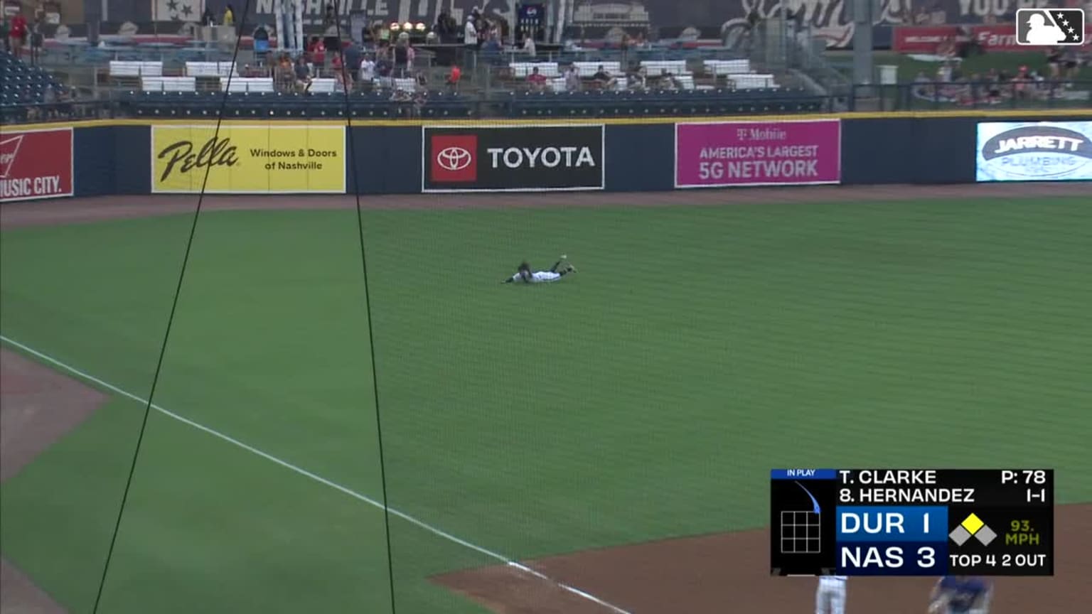 Chris Roller's diving catch | 06/20/2024 | Milwaukee Brewers