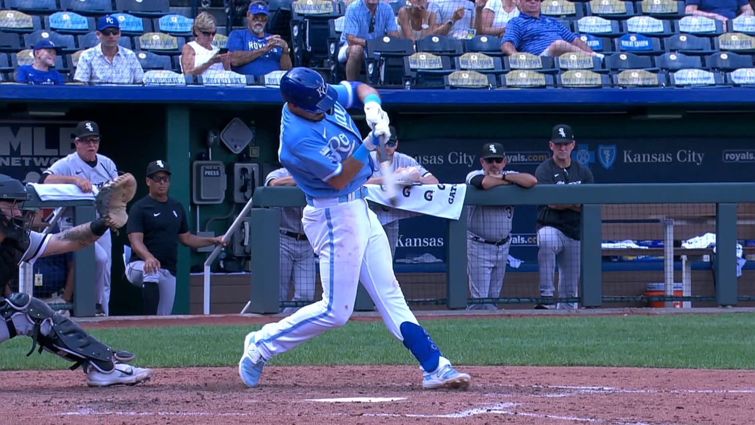 Nick Loftin lifts a two-run double to left field | 09/04/2023 | Kansas ...