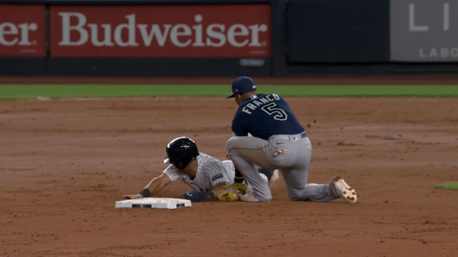 René Pinto catches Anthony Volpe stealing second | 08/02/2023 | Tampa ...