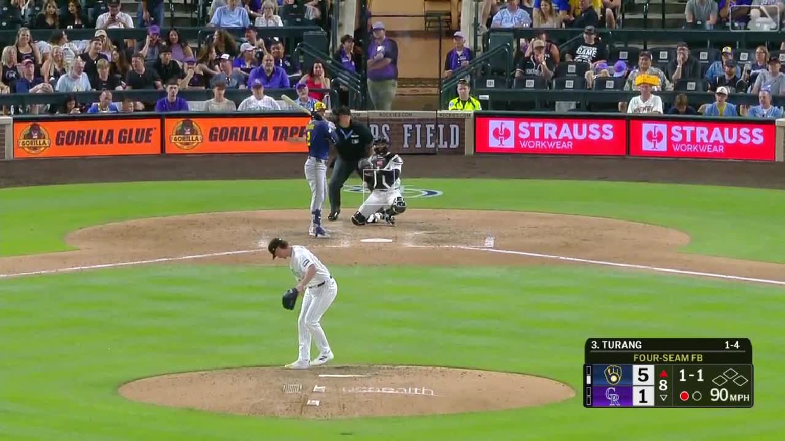 TJ Shook Called Strike to Brice Turang | 06/06/2026 | MLB.com