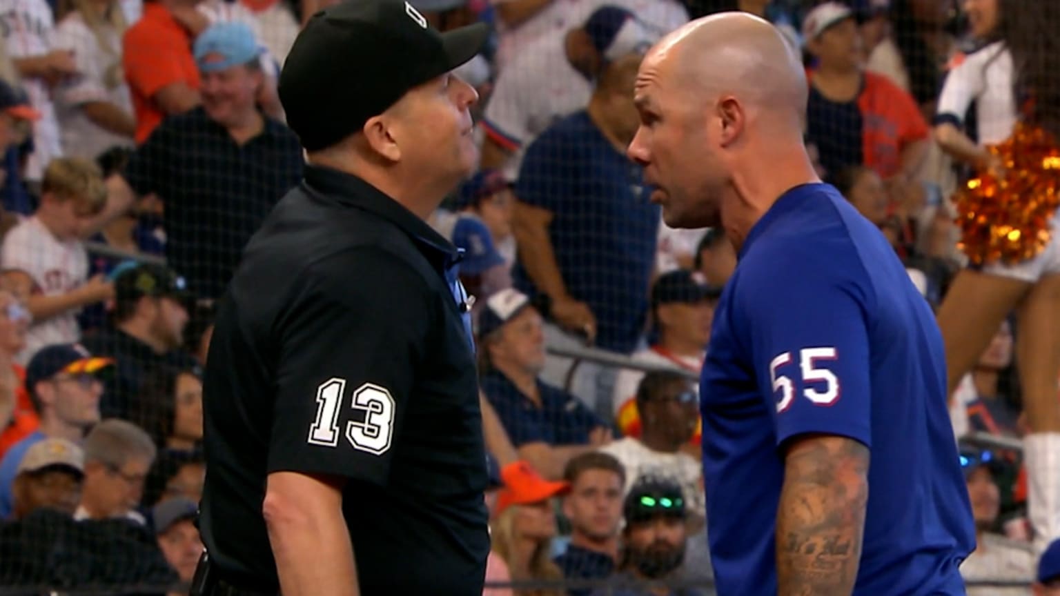 Skip Schumaker ejected during 7th inning stretch | 08/02/2026 | Texas ...