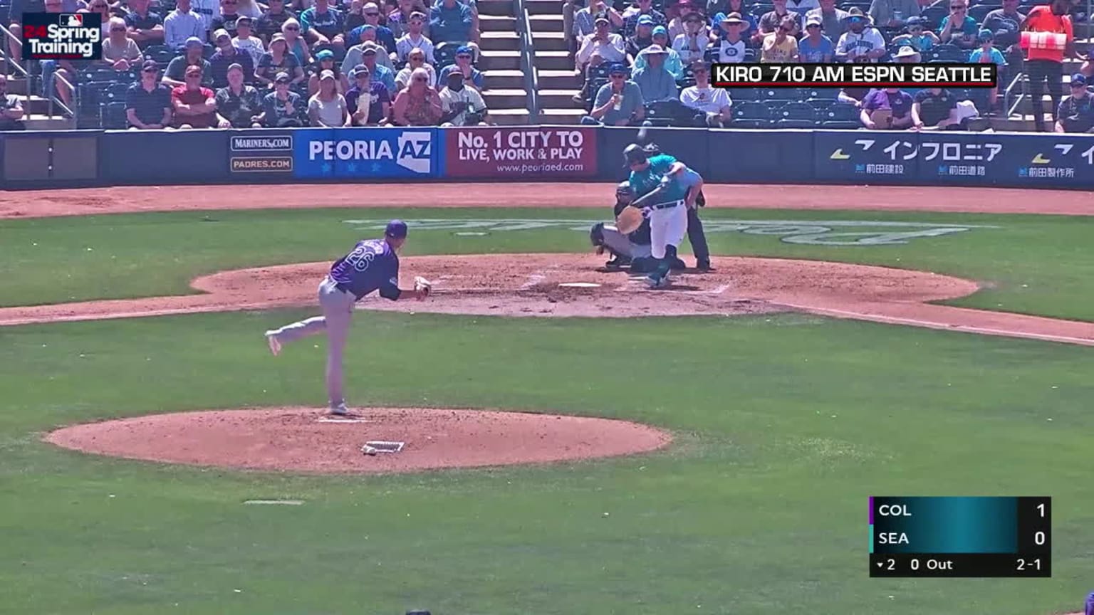 Luis Urías hits an RBI ground-rule double | 03/19/2024 | Seattle Mariners