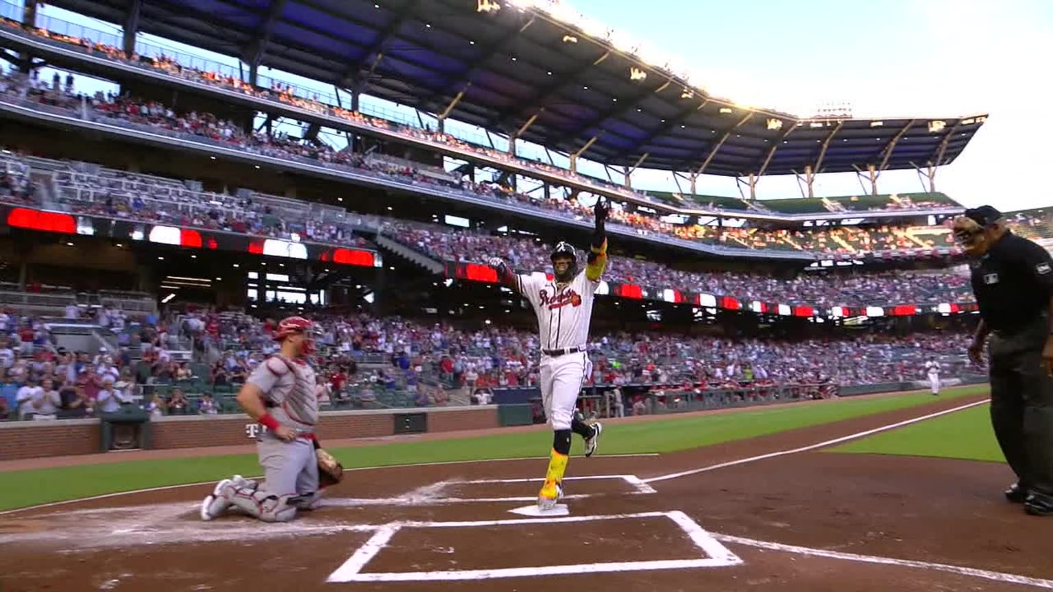 Ronald Acuna Jr. hits a leadoff home run to center | 09/07/2023 ...