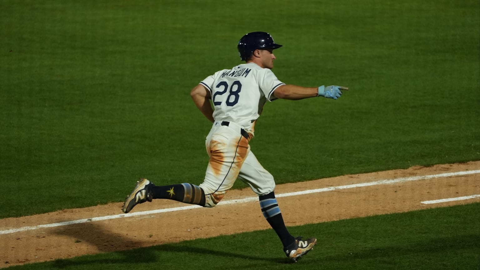 Jake Mangum records his first MLB hit | 03/31/2025 | Tampa Bay Rays