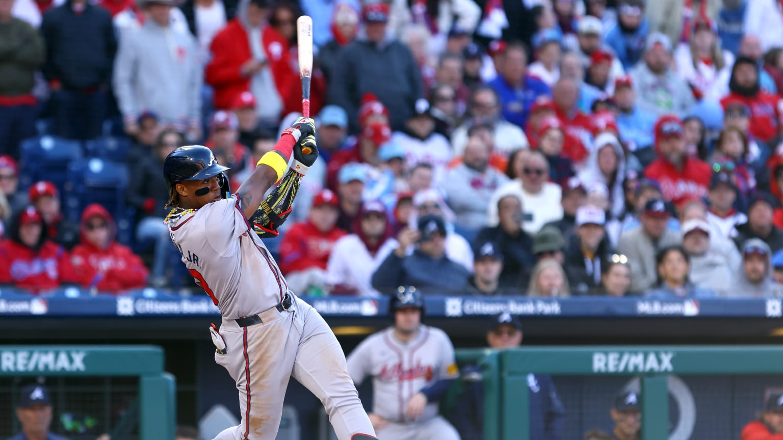 Ronald Acuña Jr. grounds an RBI single to left field | 03/29/2024 ...