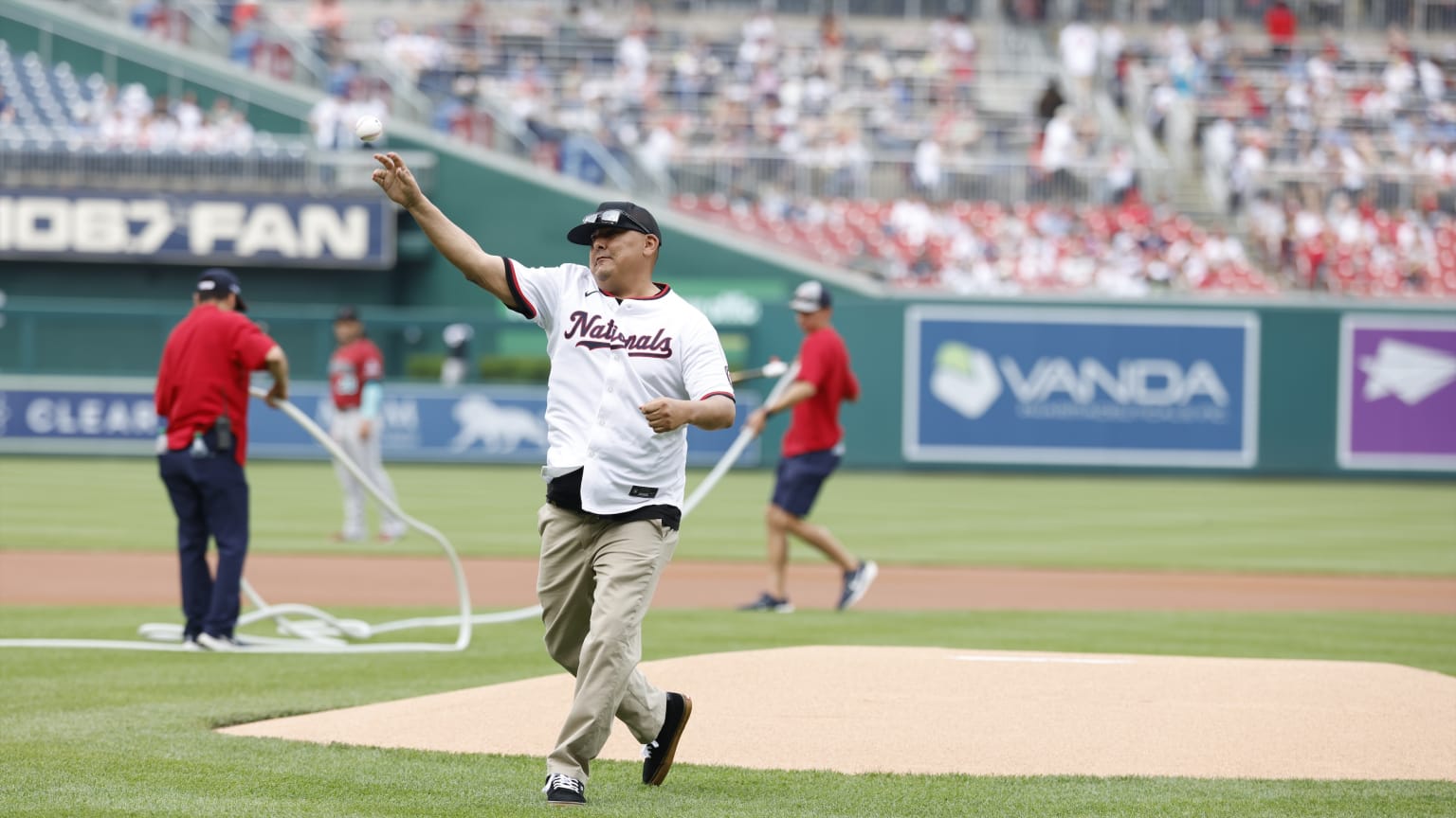 Chad Cordero throws out ceremonial first pitch | 04/05/2025 ...