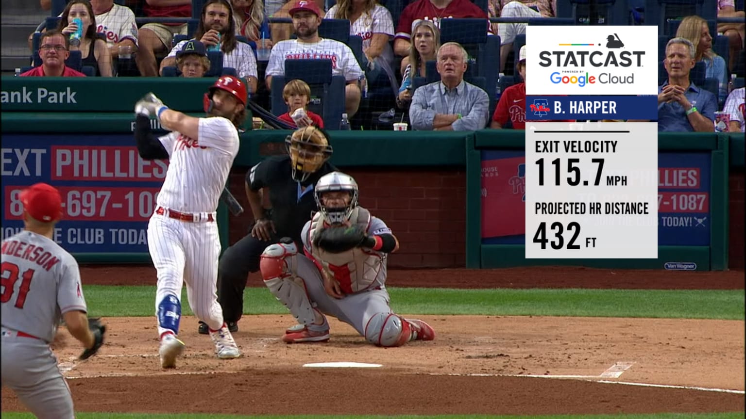 Bryce Harper crushes a 432-foot, 115.7 mph homer | 08/29/2023 ...