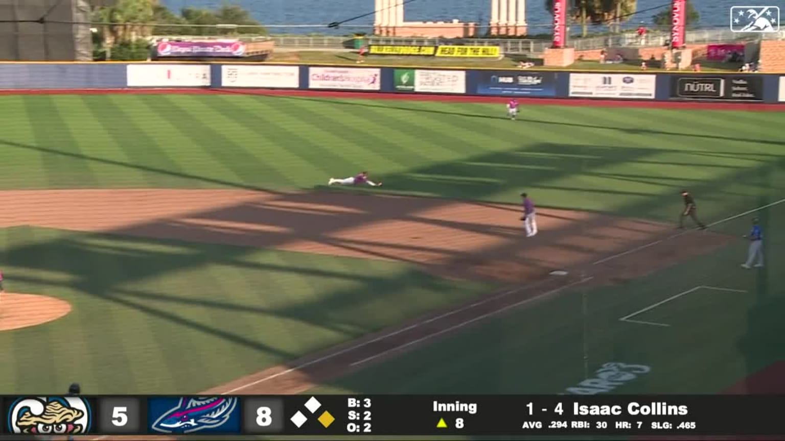 Jose Devers makes an incredible diving catch | 08/07/2023 | Miami Marlins
