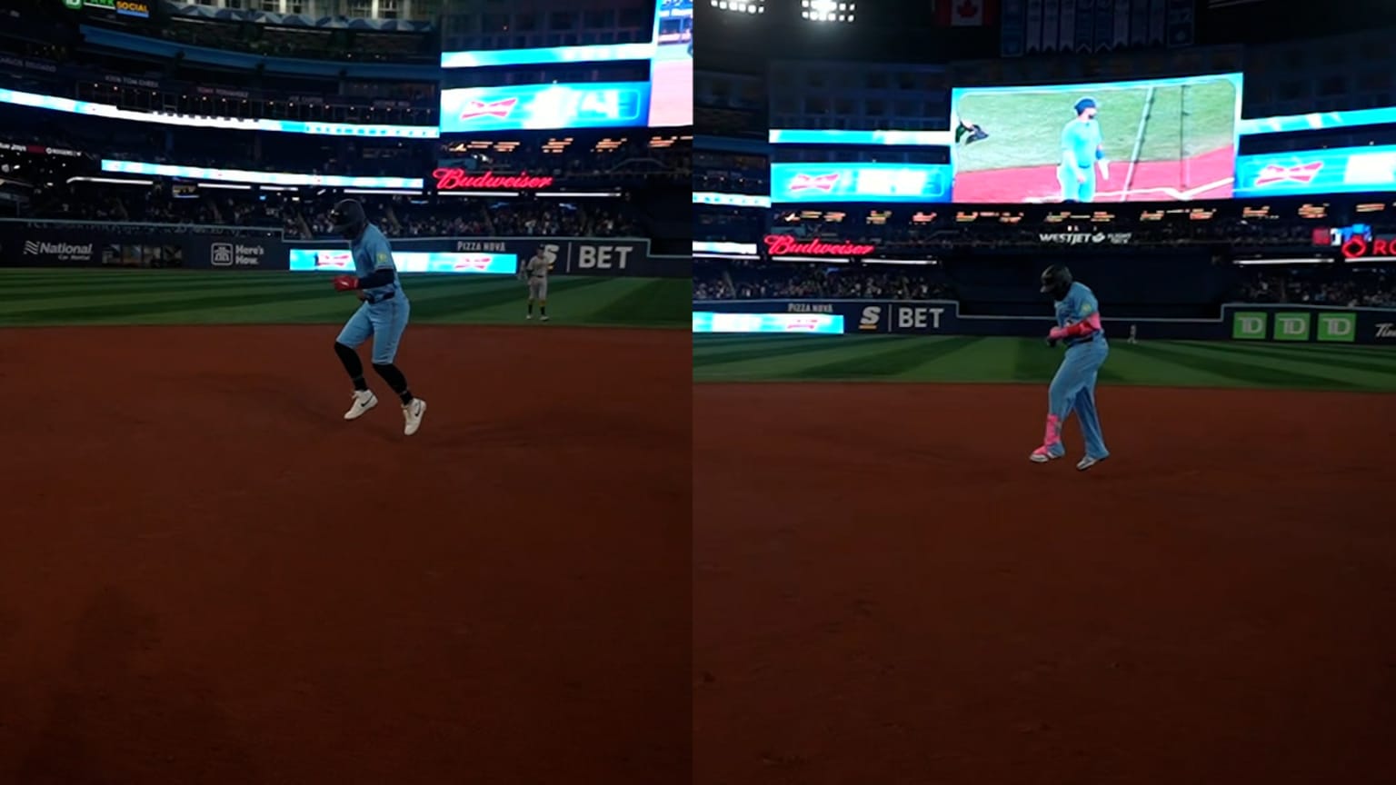 Ernie Clement breaks out 'Vladdy Shuffle' on home run | 05/29/2025 ...