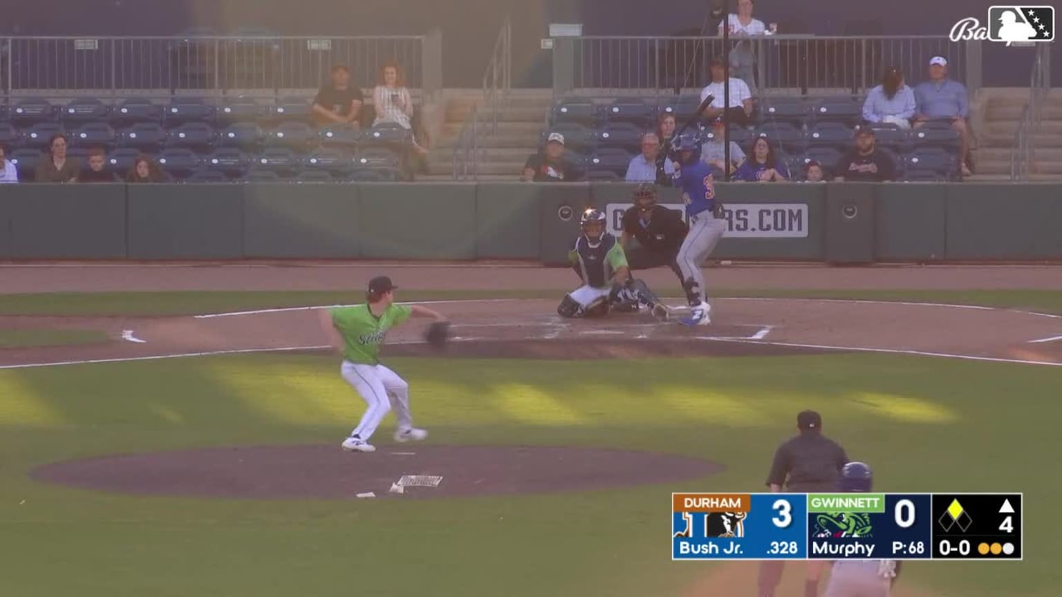 Homer Bush Jr. singles on a ground ball to center fielder DaShawn ...