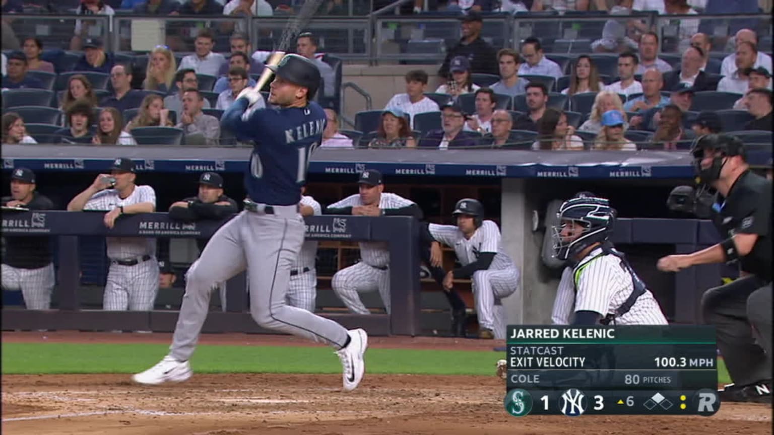 Jarred Kelenic hits an RBI double in the 6th inning | 06/20/2023 ...