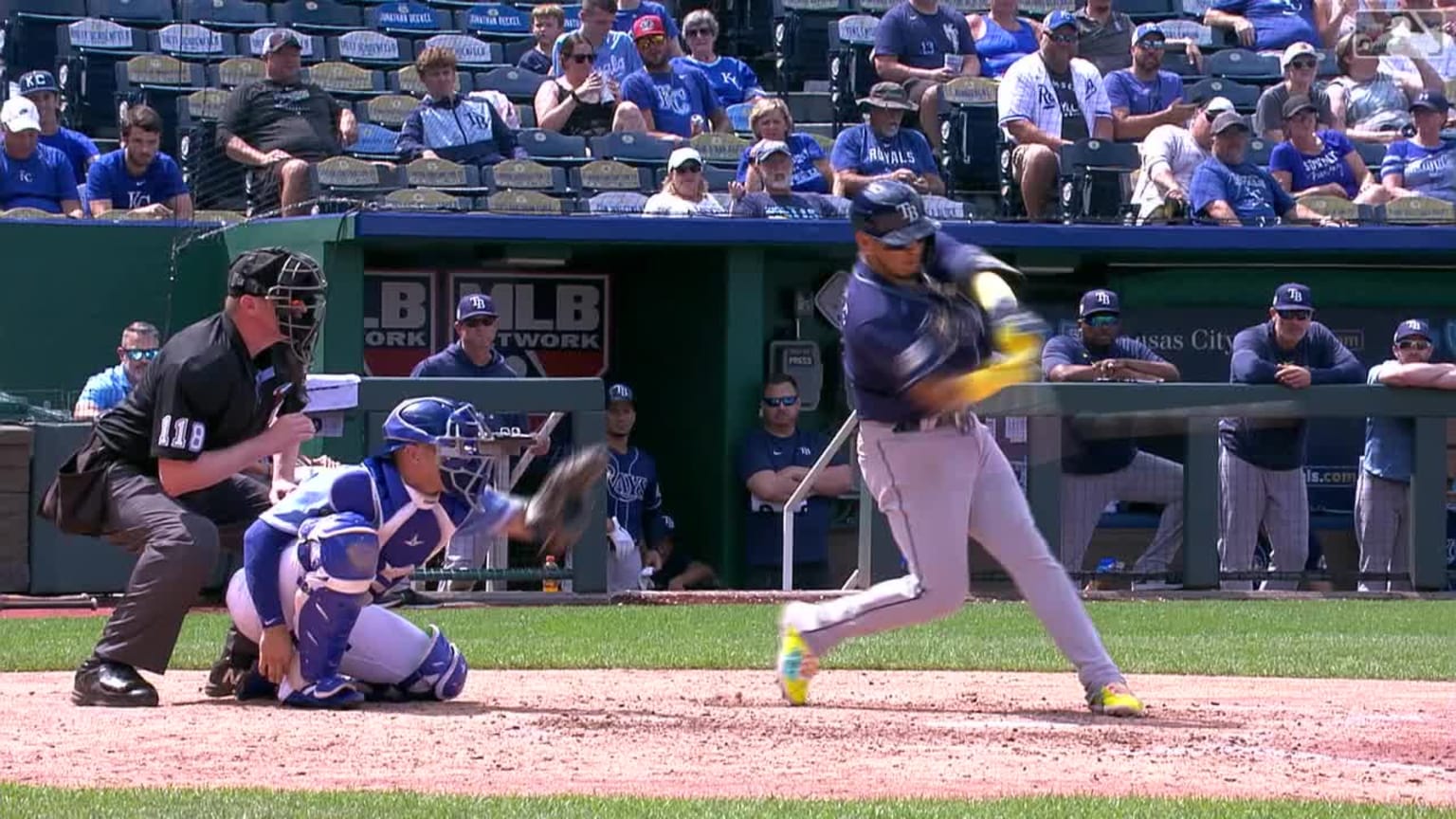 Isaac Paredes lifts a solo home run to left field | 07/16/2023 | Tampa ...