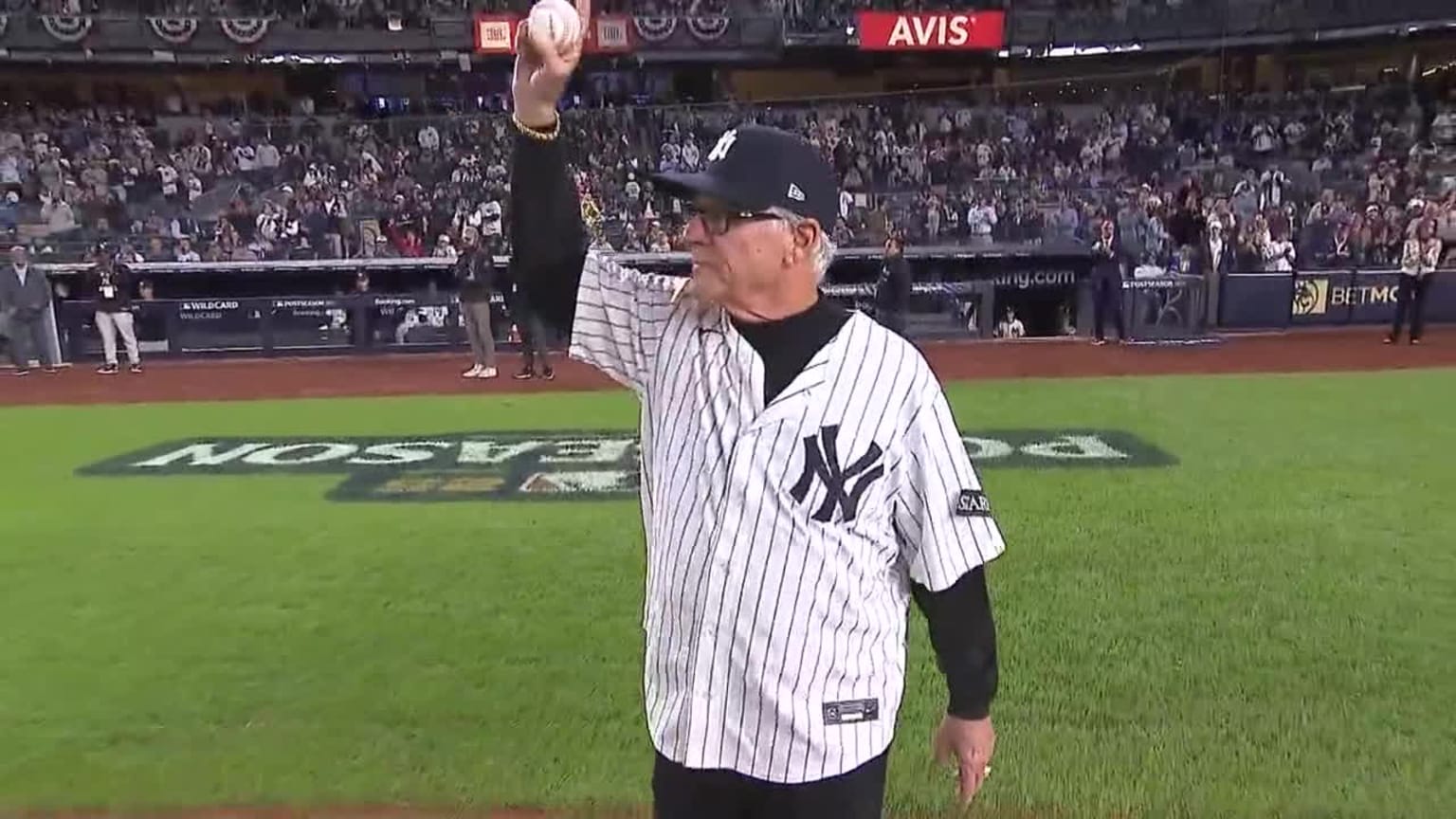 Bucky Dent throws out ceremonial first pitch | 10/02/2025 | MLB.com