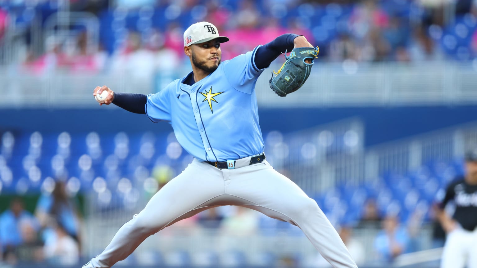 Taj Bradley fans Ronny Simon | 05/16/2025 | Tampa Bay Rays