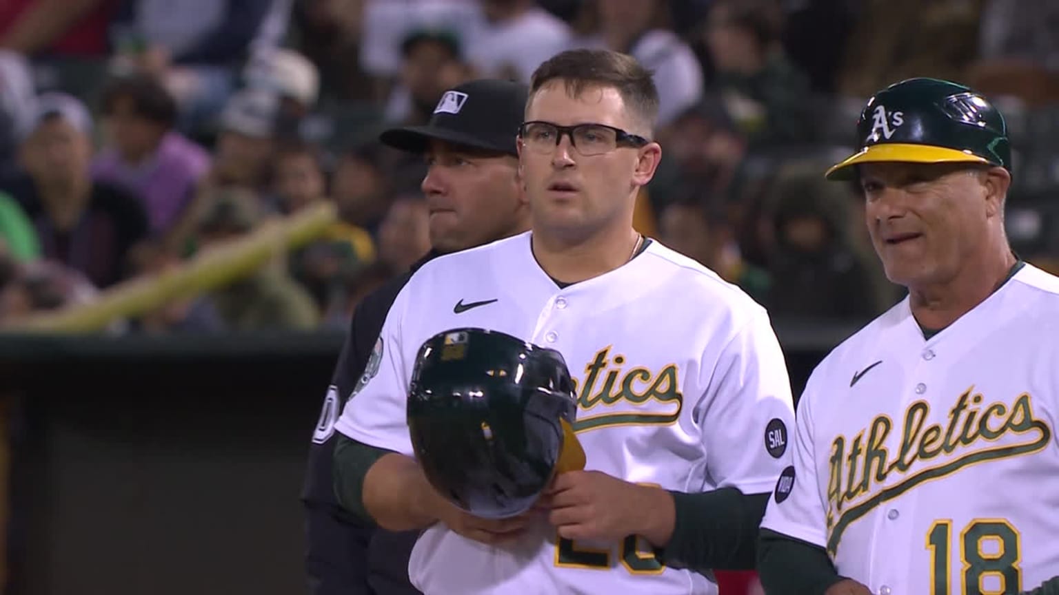 Jonah Bride gives the A's a 2-0 lead with a single | 09/01/2023 | Miami ...