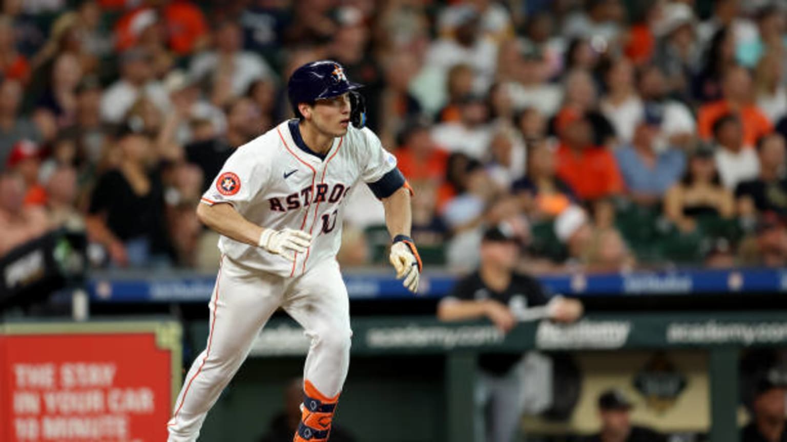 Shay Whitcomb doubles in first big league at-bat | 08/17/2024 | Houston ...