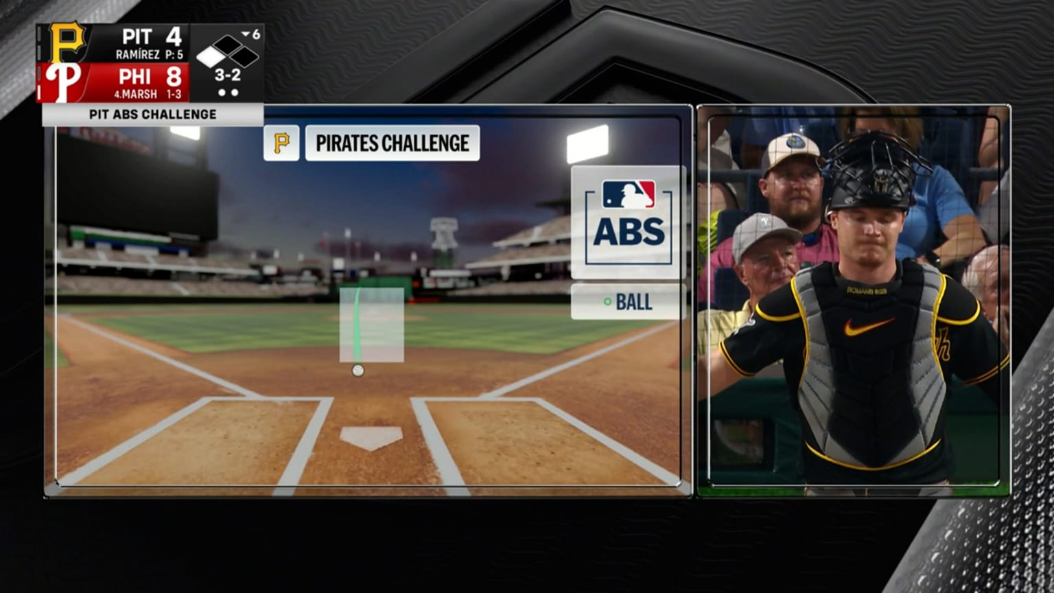 Ball 3 confirmed after ABS challenge | 07/01/2026 | Pittsburgh Pirates