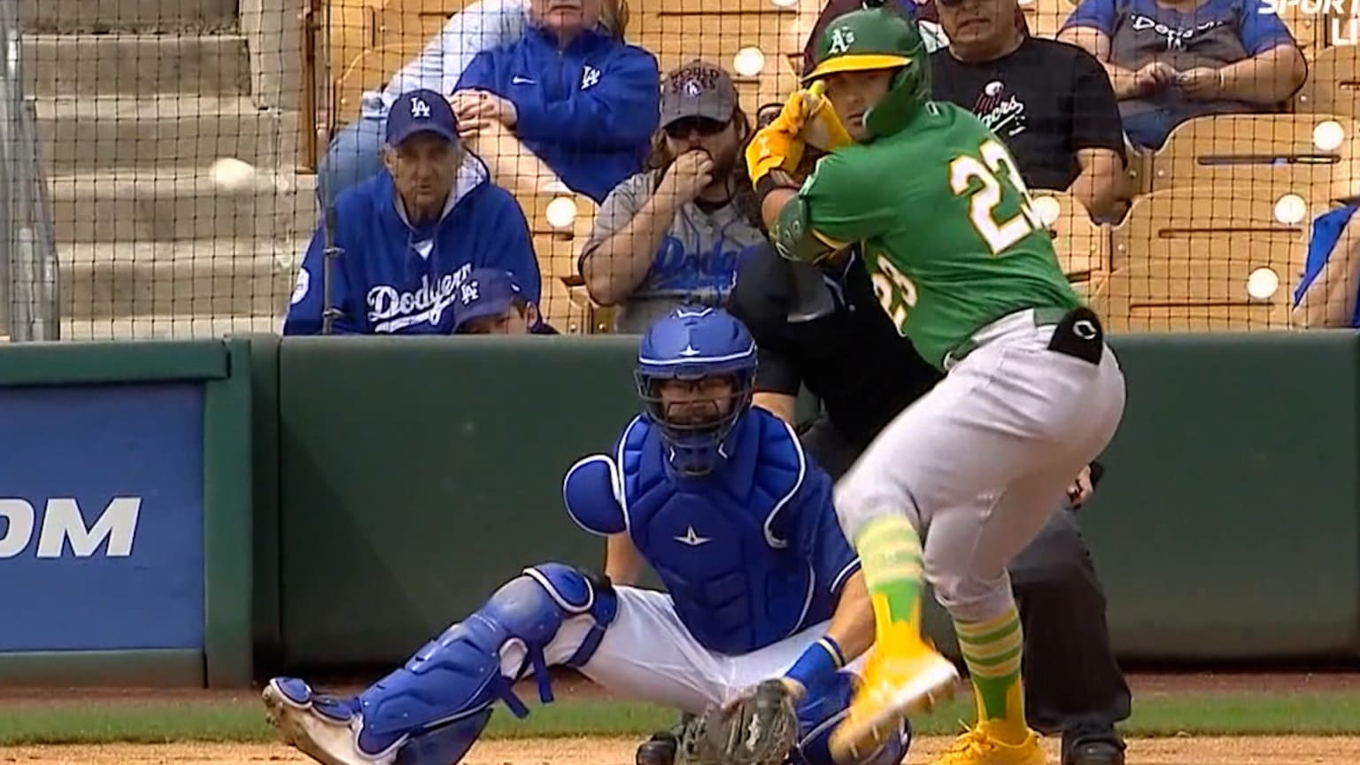 Shea Langeliers hits a two-run home run in the 1st | 03/19/2023 | Athletics