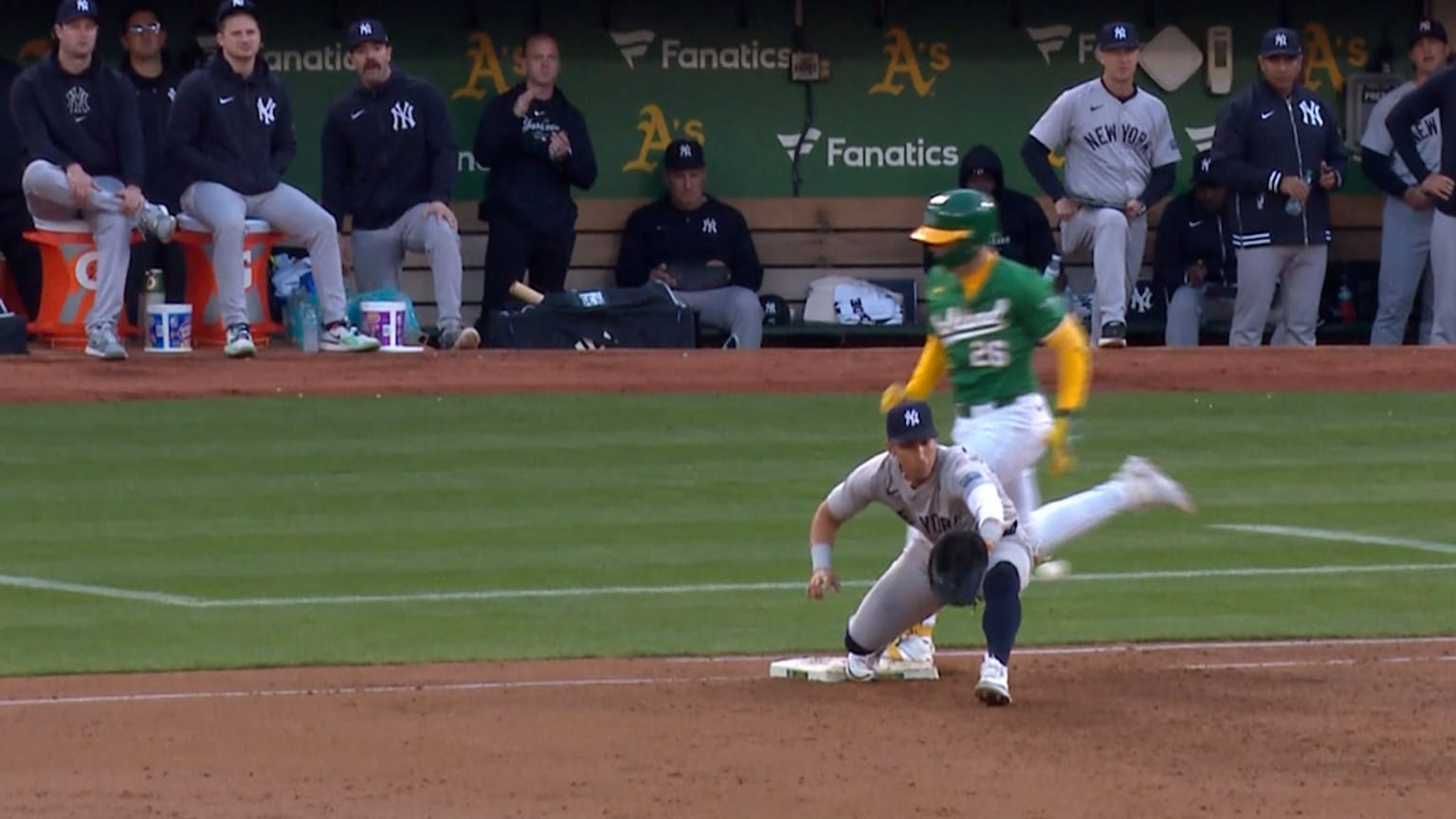 Tyler Nevin safe at first after review | 09/21/2024 | Athletics