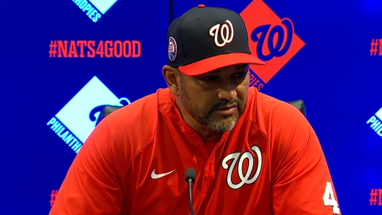 Dave Martinez discusses limiting walks, more | 05/06/2025 | Washington ...