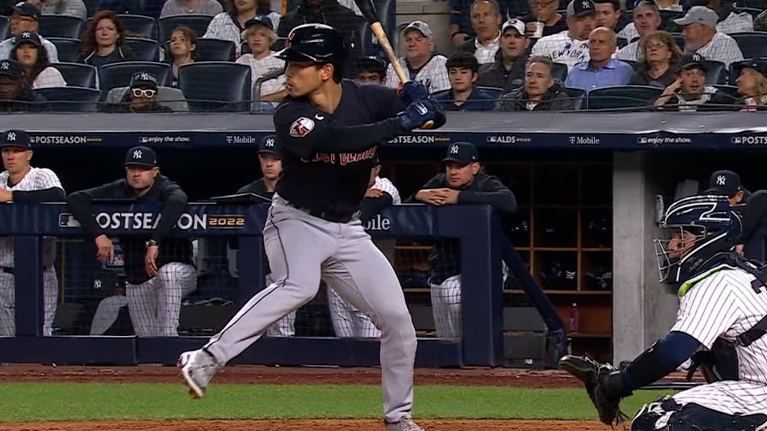 Steven Kwan smashes a solo home run to right field | 10/11/2022 | Cleveland Guardians