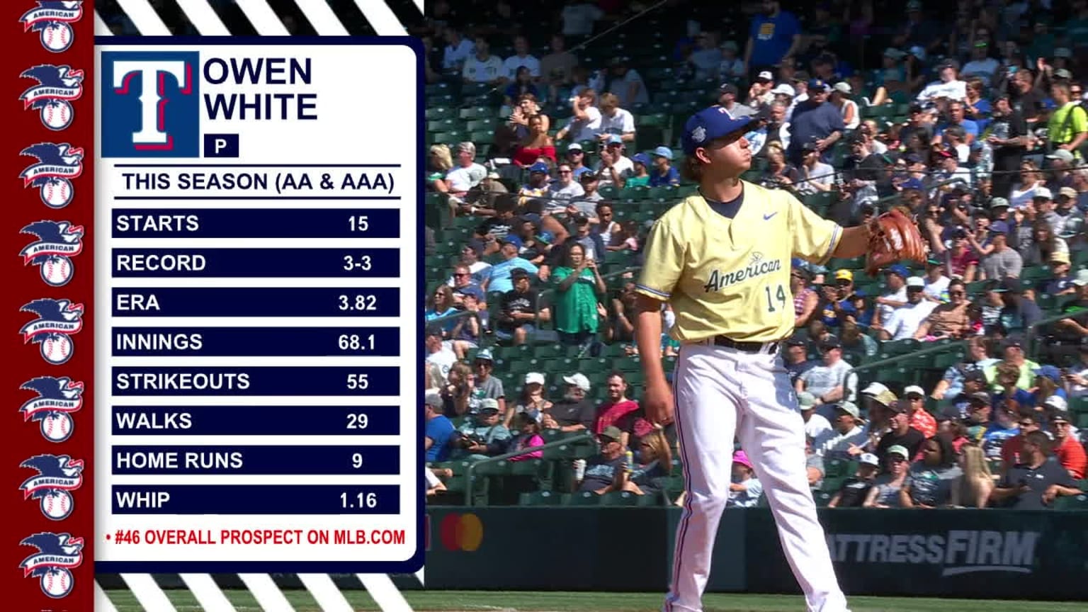 Owen White records a 1-2-3 top of the 1st inning | 07/08/2023 | Texas ...
