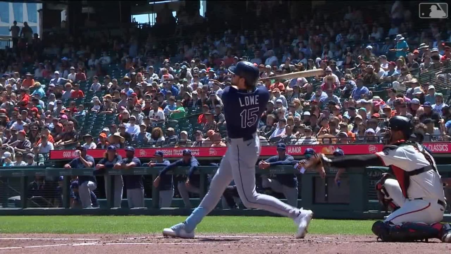 Josh Lowe crushes a solo home run to right-center | 08/16/2023 | Tampa ...