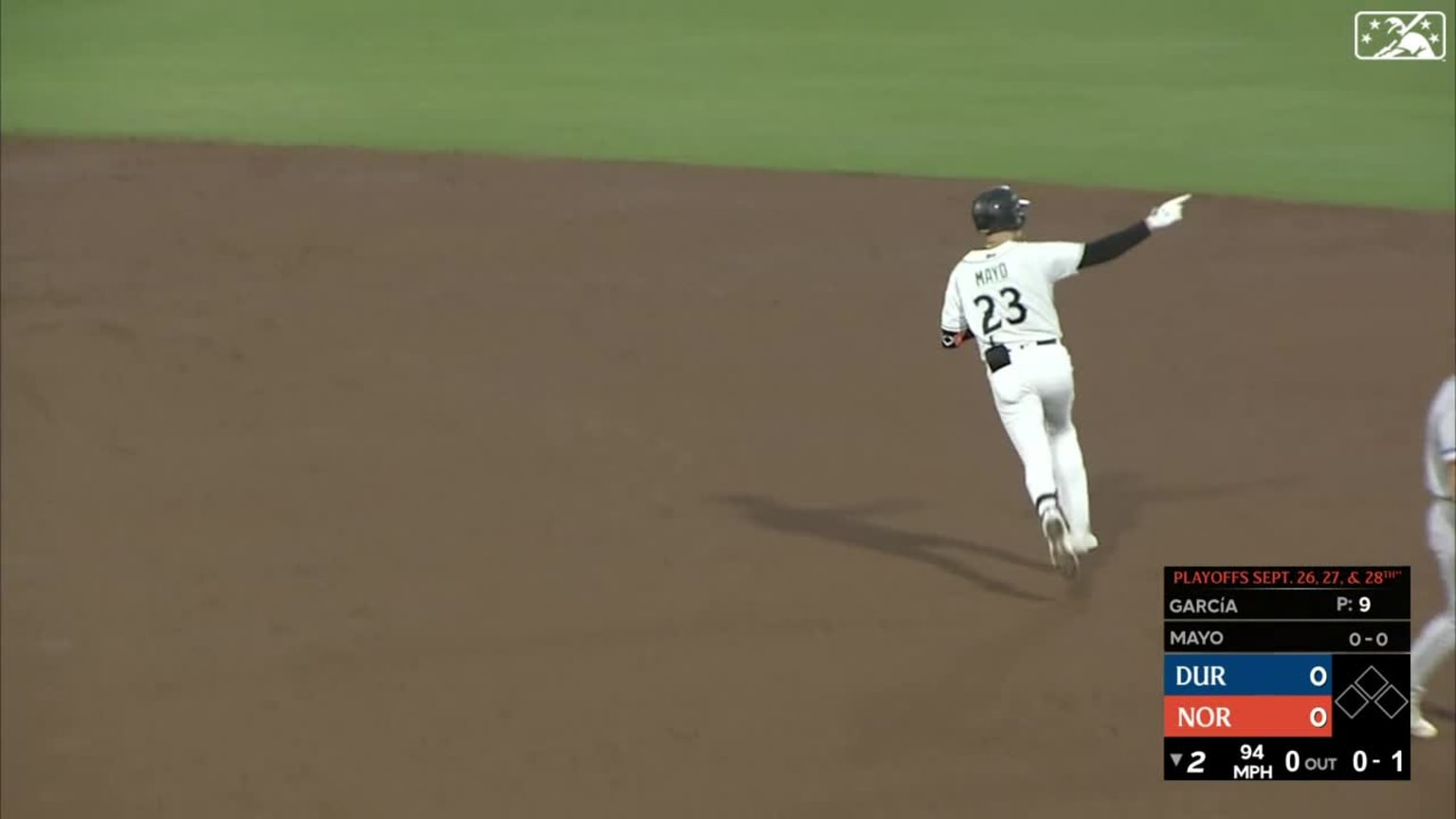 Coby Mayo hits a solo homer in Game 2 of the IL Final | 09/27/2023 ...