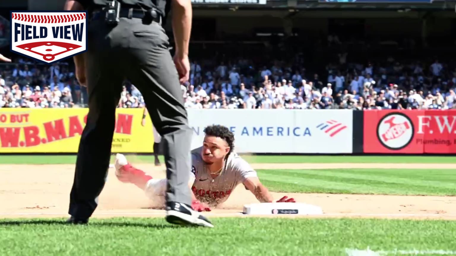 Field View: David Hamilton's triple | 08/23/2025 | Boston Red Sox