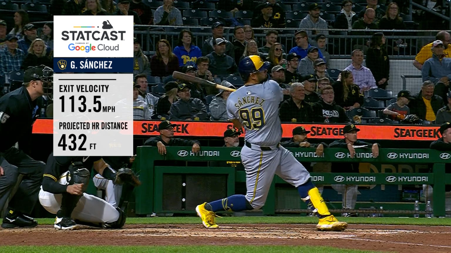 Gary Sánchez's 432-foot home run | 04/23/2024 | Milwaukee Brewers