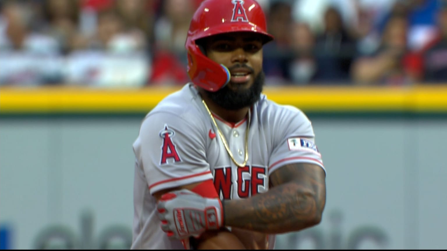 Luis Rengifo grounds an RBI single to right field | 05/13/2023 | Los ...