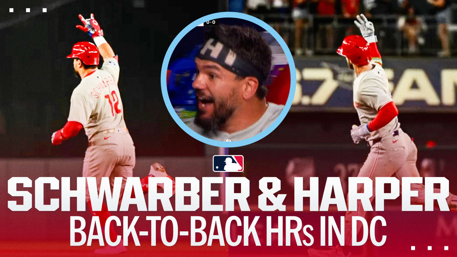Kyle Schwarber, Bryce Harper hit back-to-back homers | 08/15/2025 ...