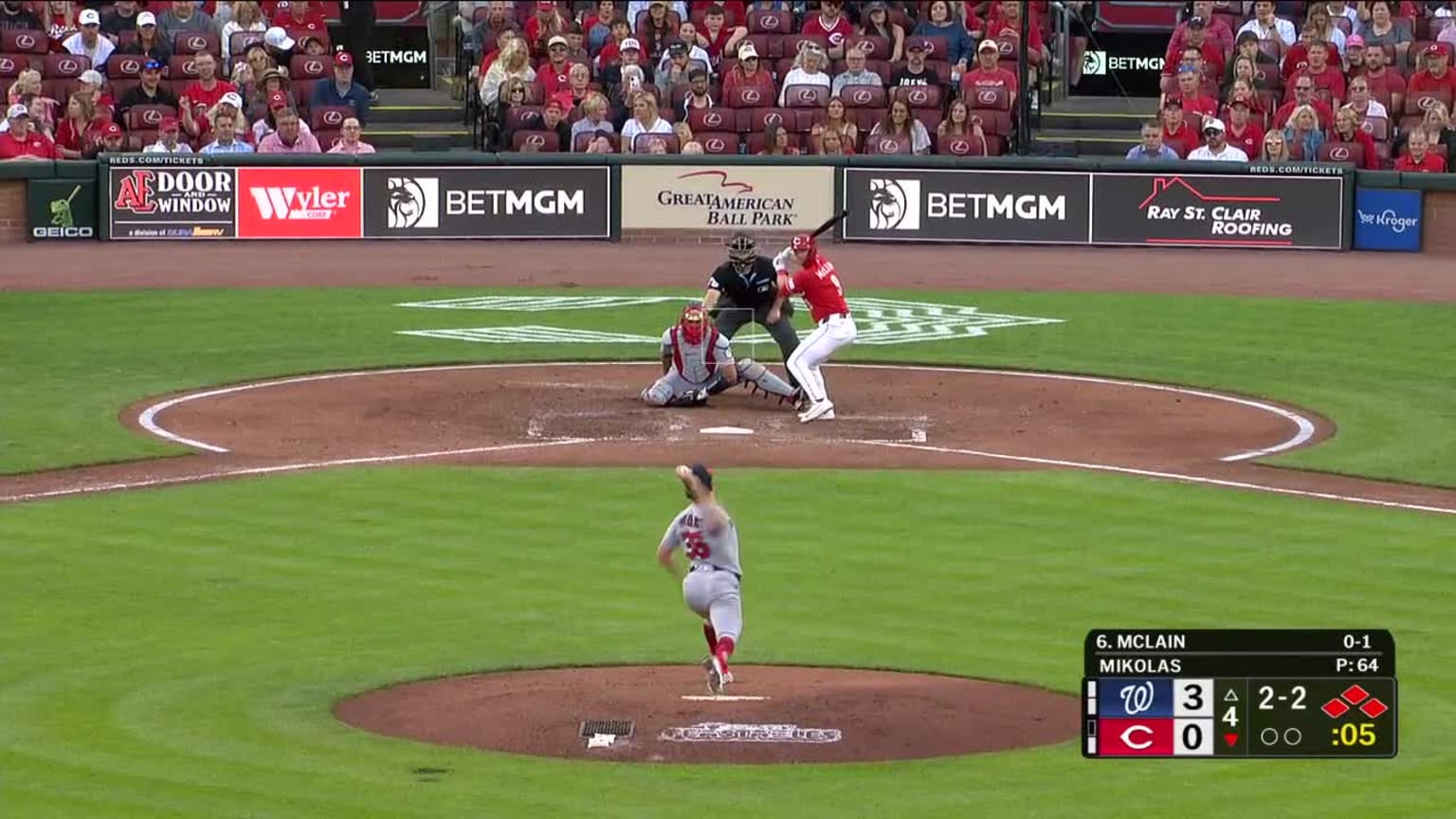 Matt McLain's RBI forceout | 05/12/2026 | Cincinnati Reds