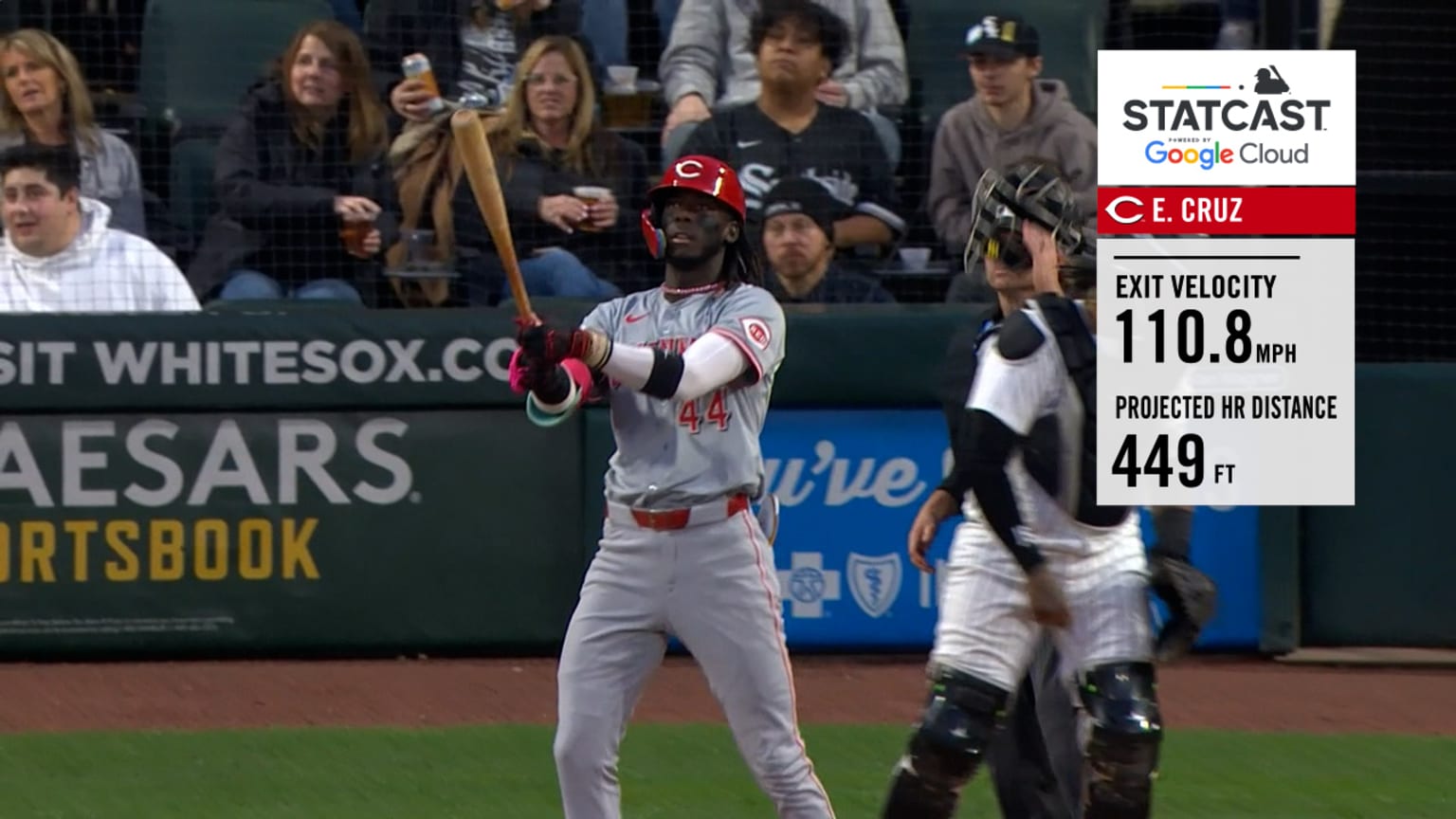 Elly De La Cruz crushes 449-foot home run | 04/12/2024 | Cincinnati Reds