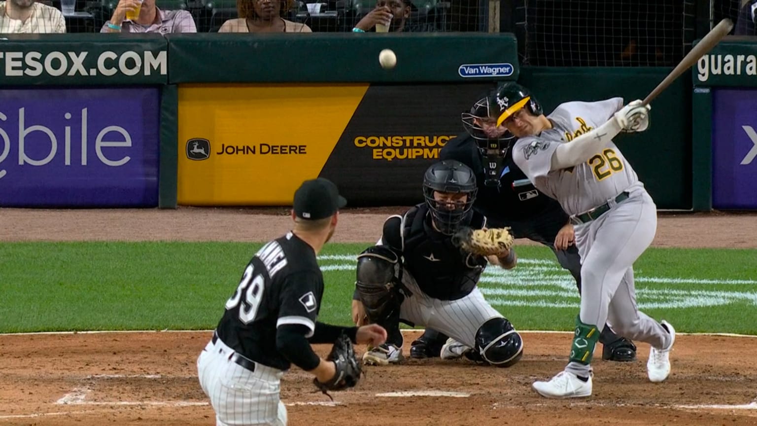 Jonah Bride rips a single to drive in Brent Rooker | 08/26/2023 | Athletics
