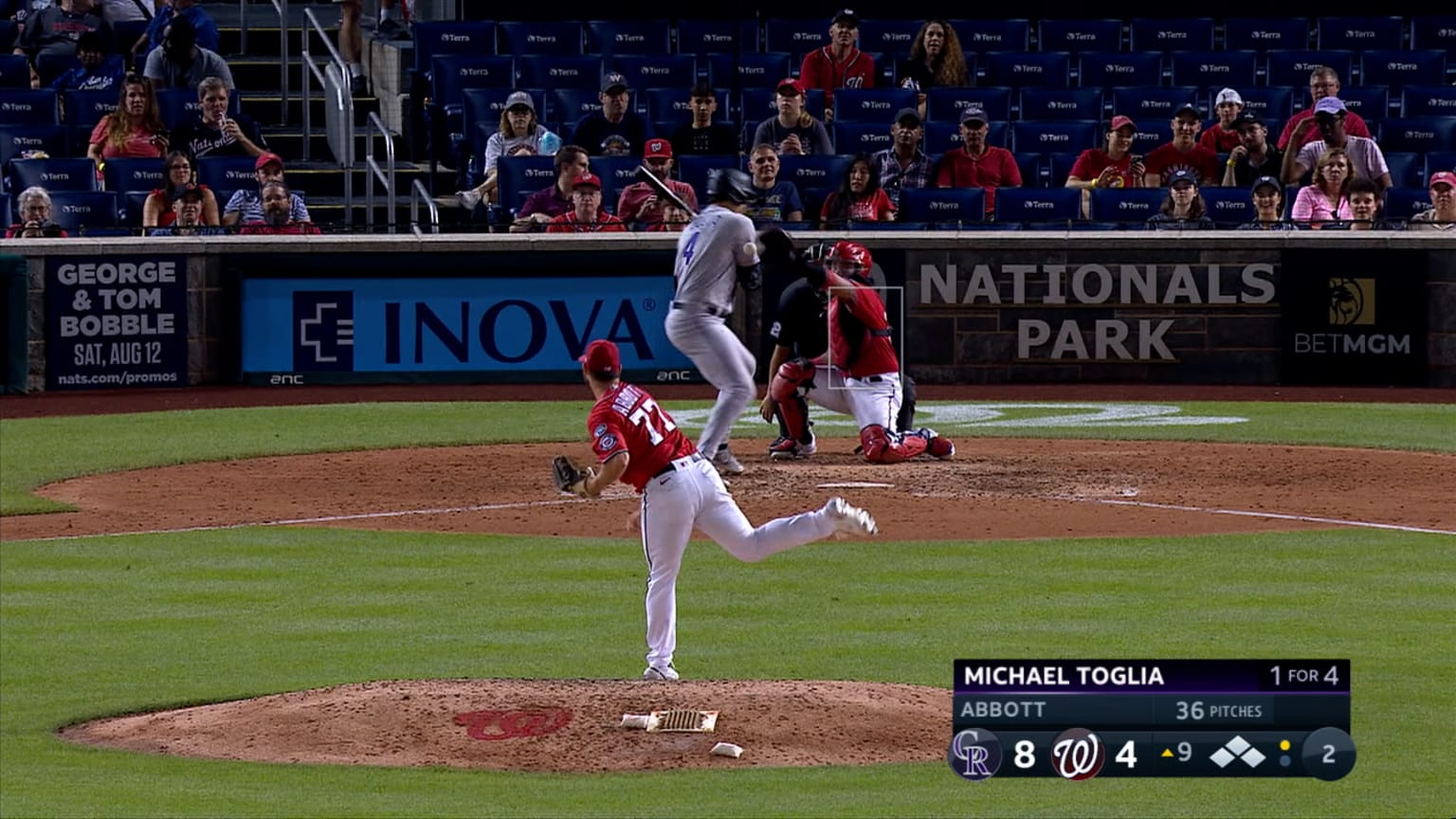 Toglia gets hit with bases loaded, bringing in Díaz | 07/24/2023 ...