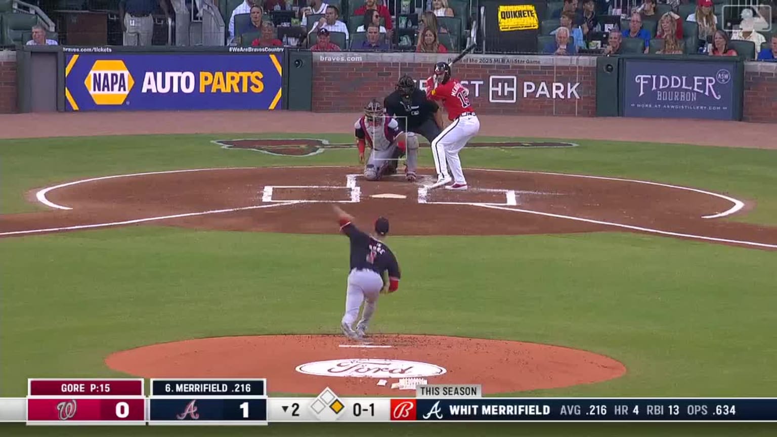 Whit Merrifield's double to right field | 08/23/2024 | Atlanta Braves