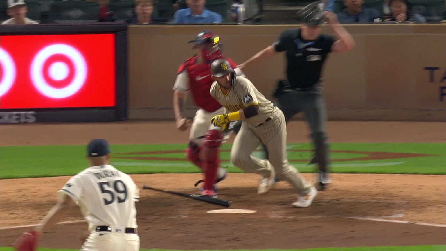 Austin Nola lays down a sacrifice bunt, scoring Odor | 05/10/2023 | San ...