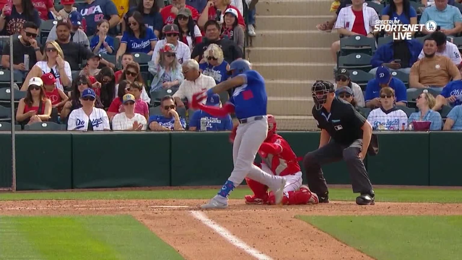 Jose Ramos launches a solo home run to left-center | 02/24/2024 | Los ...