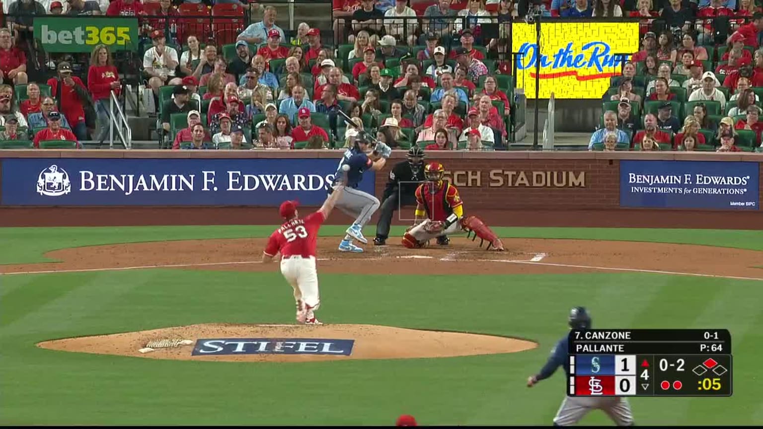 Andre Pallante In play, run(s) to Dominic Canzone | 04/24/2026 | MLB.com