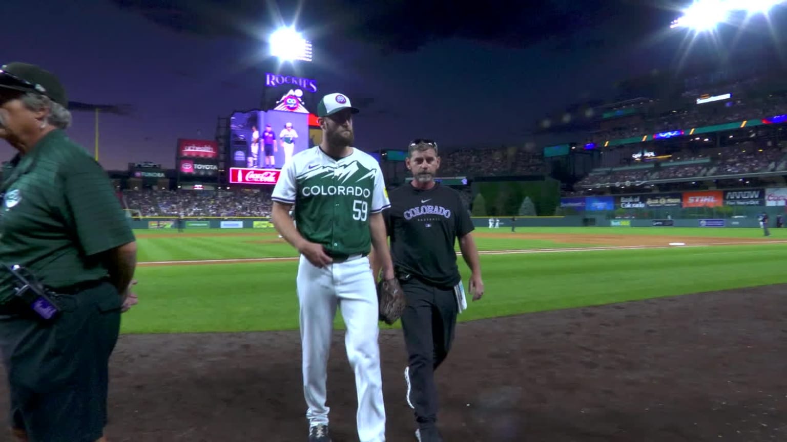 Jake Bird exits due to groin tightness | 06/22/2024 | Colorado Rockies