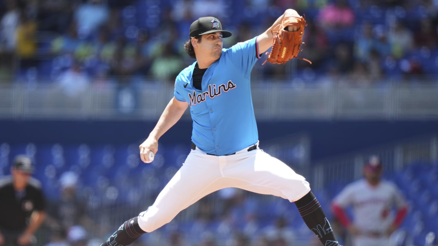 Cal Quantrill strikes out Josh Bell | 04/13/2025 | Miami Marlins