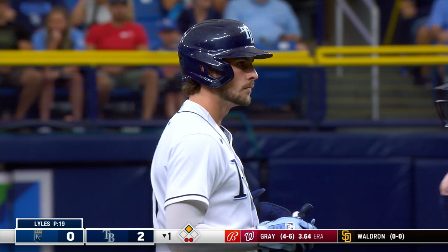 Josh Lowe doubles to left field, one scores | 06/24/2023 | Tampa Bay Rays