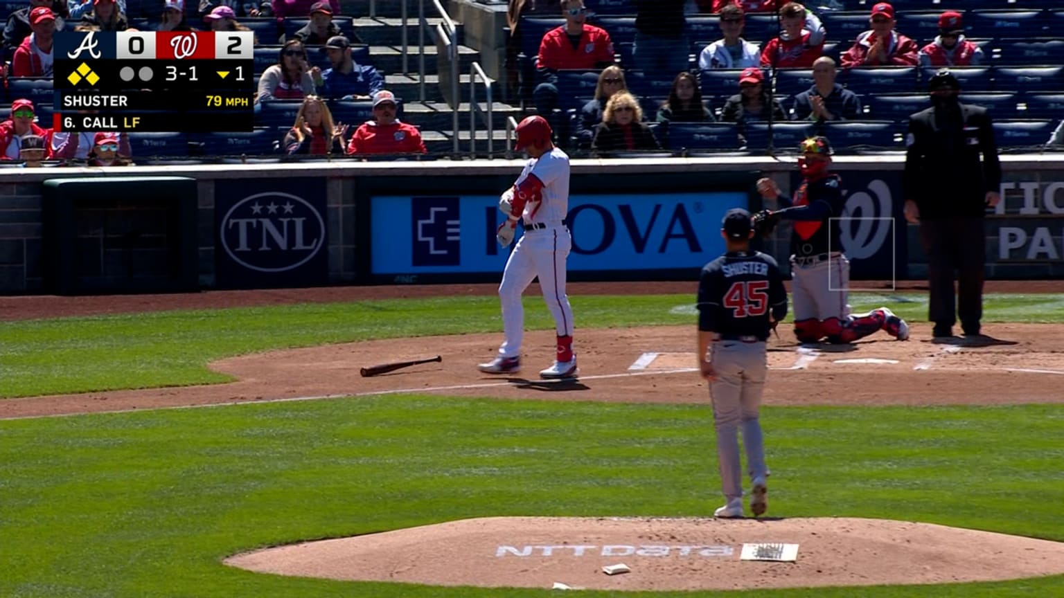 Alex Call gets an RBI walk in the 1st inning | 04/02/2023 | Washington ...