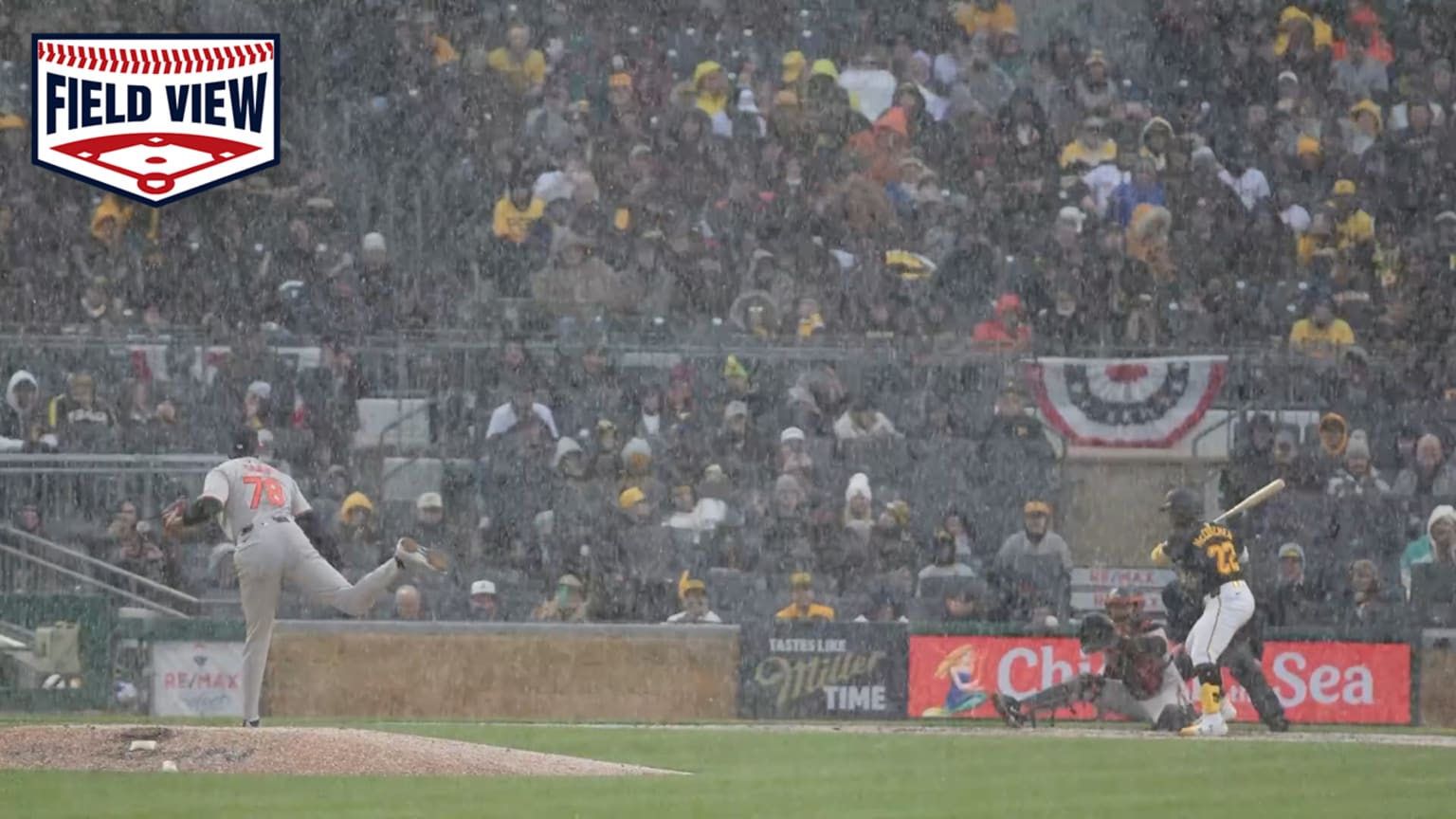 Field View: McCutchen faces Cano in the snow | 04/05/2024 | Pittsburgh ...