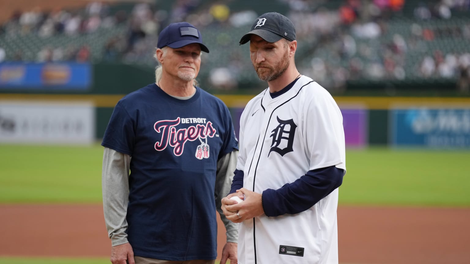 Major Jonathan Turnbull throws out first pitch | 06/07/2024 | Detroit ...