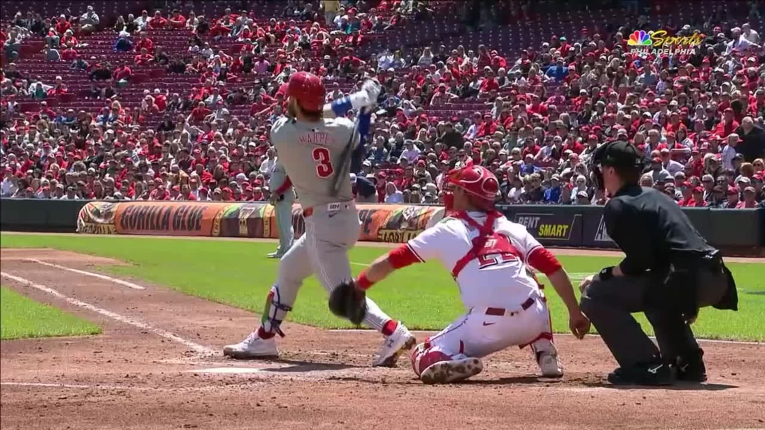 Bryce Harper shows off his dad strength | 04/25/2024 | MLB.com