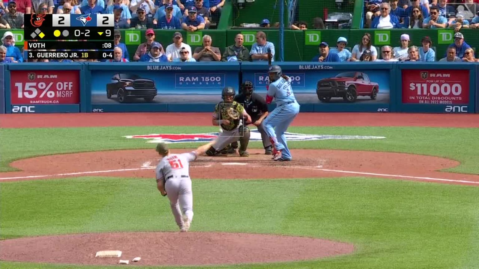 Austin Voth K's Vlad Jr. | 05/21/2023 | Baltimore Orioles