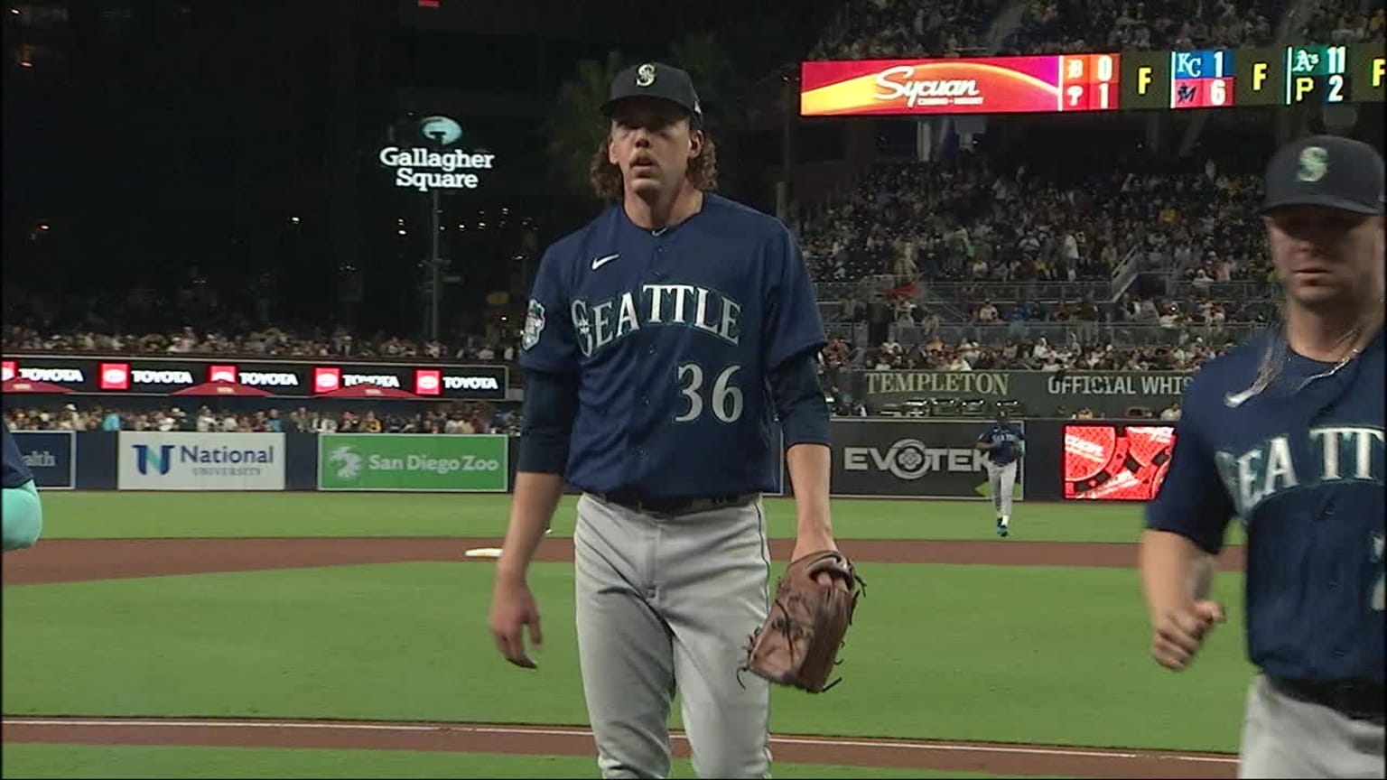 Logan Gilbert strikes out six over seven innings | 06/06/2023 | Seattle ...