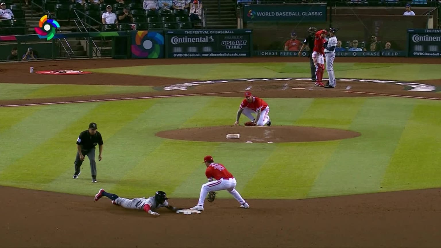 Chavez Young steals three bases including home plate | 03/12/2023 | MLB.com